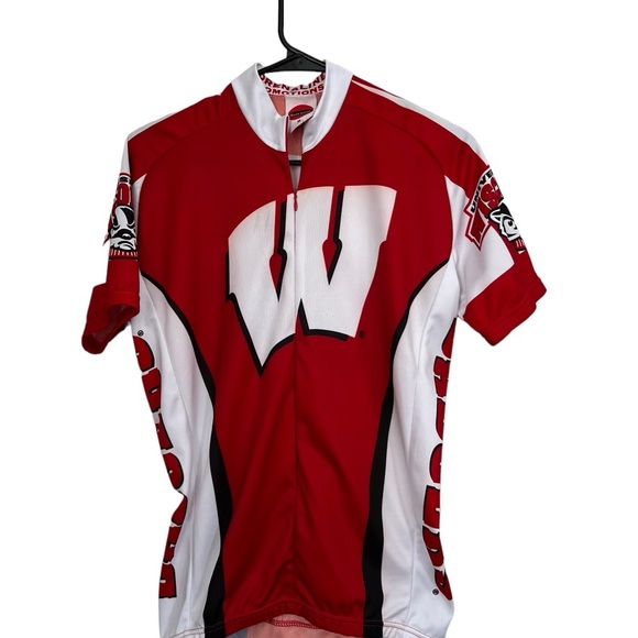 world jerseys | Shirts | University Of Wisconsin Badgers Zip Up Bike ...